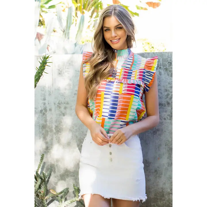 Constance Top- Multicolor – Macy Gray Boutique
